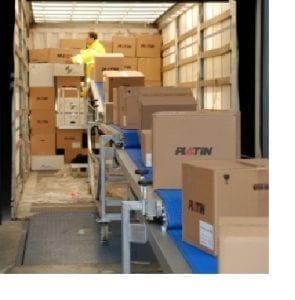 Container Unload & Load for Tyres & Parcels - Materials Handling