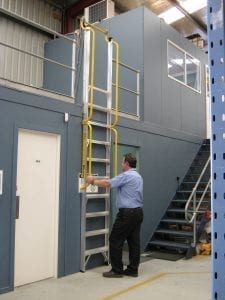 Mezzanine Floor Access Ladder - Mezzalad - Materials Handling