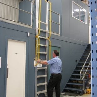 Mezzanine Floor Access Ladder - Mezzalad - Materials Handling