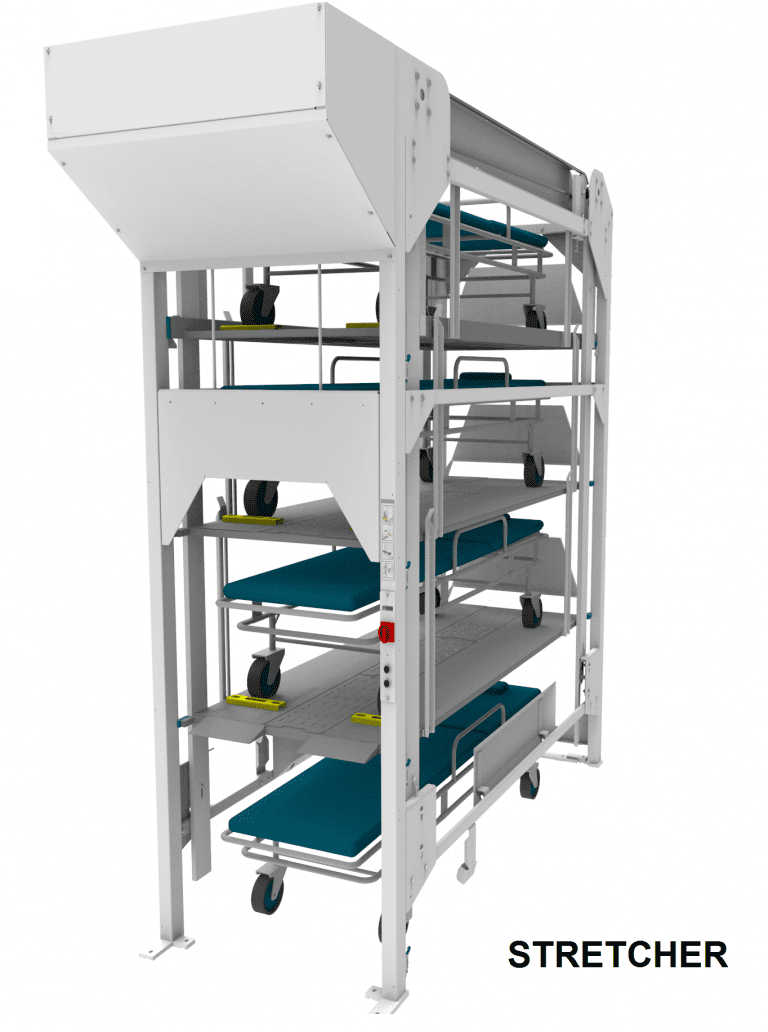 Hospital Bed Stacker Storage BedLift - Materials Handling