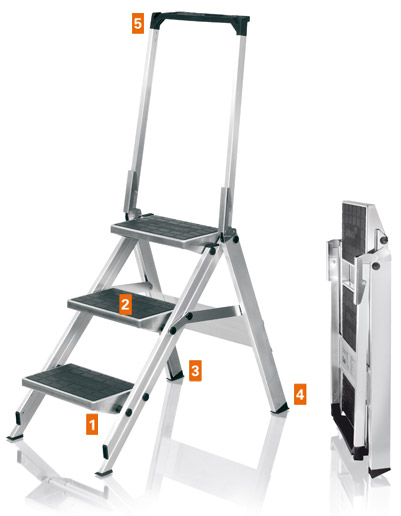 Safety Steps Folding Aluminium - Materials Handling