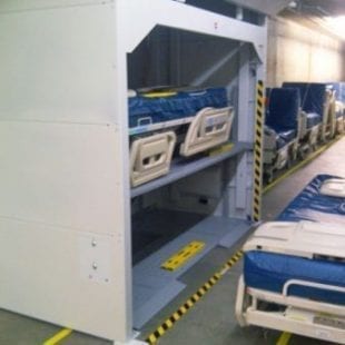Hospital Bed Stacker Storage BedLift - Materials Handling