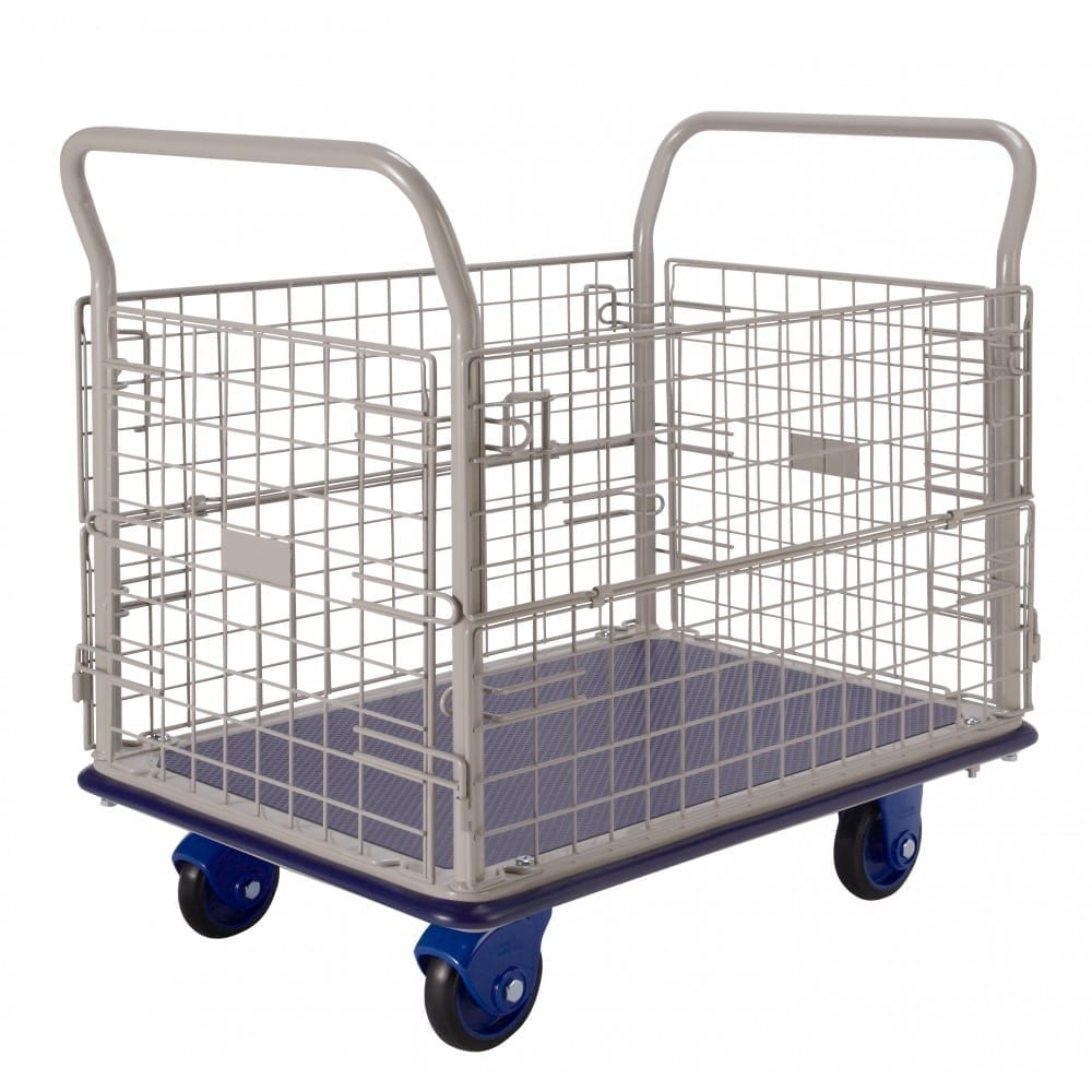 Prestar Platform Trolleys - Removeable Mesh Sides - Materials Handling