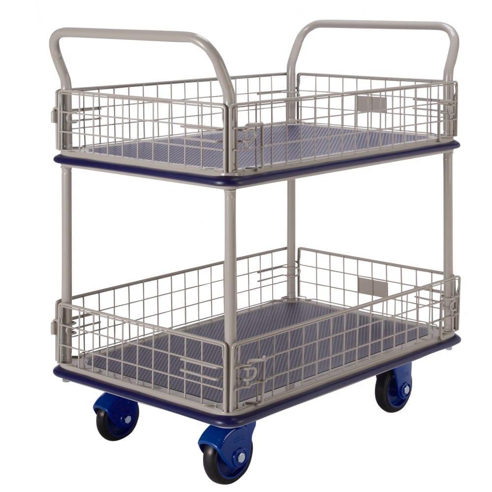 Prestar Platform Trolleys - Removeable Mesh Sides - Materials Handling