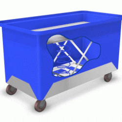 Tub Trolleys with Lifting Device (Spring Rising Base) - Materials Handling