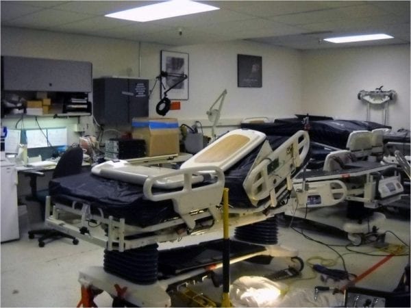 Hospital Bed Stacker Storage BedLift - Materials Handling