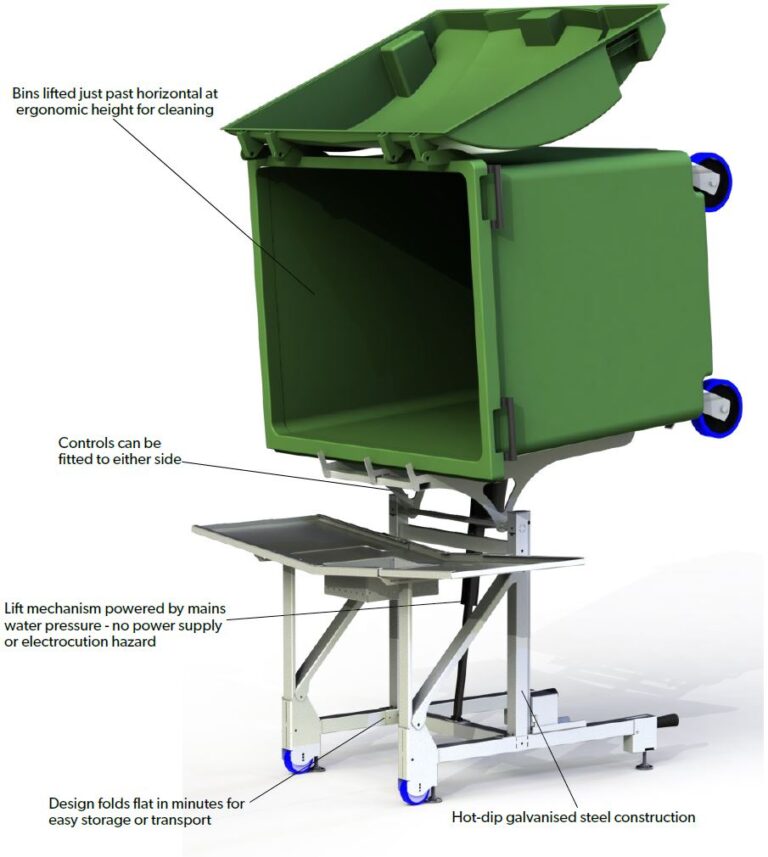 Wheelie Bin Washer Bin Blaster - Materials Handling