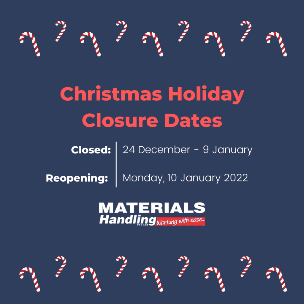 2021 Christmas Holiday Closure - Materials Handling