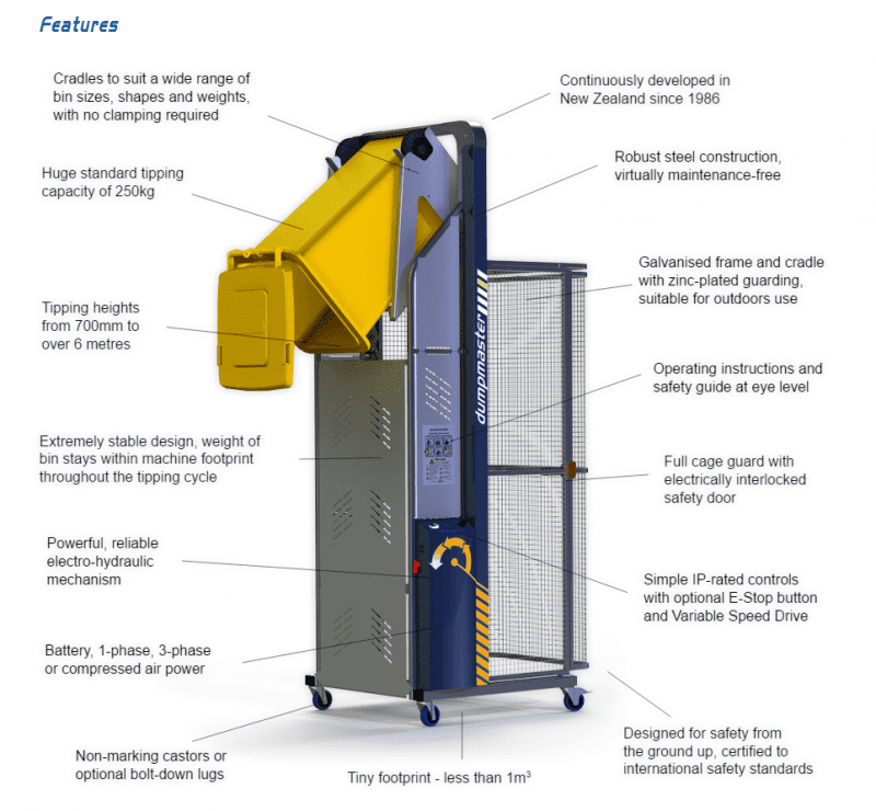 Wheelie Bin Tippers DumpMaster - Materials Handling