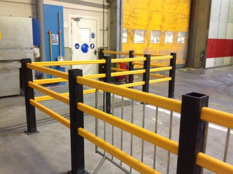 Flex Impact Polymer Safety Handrails - Materials Handling
