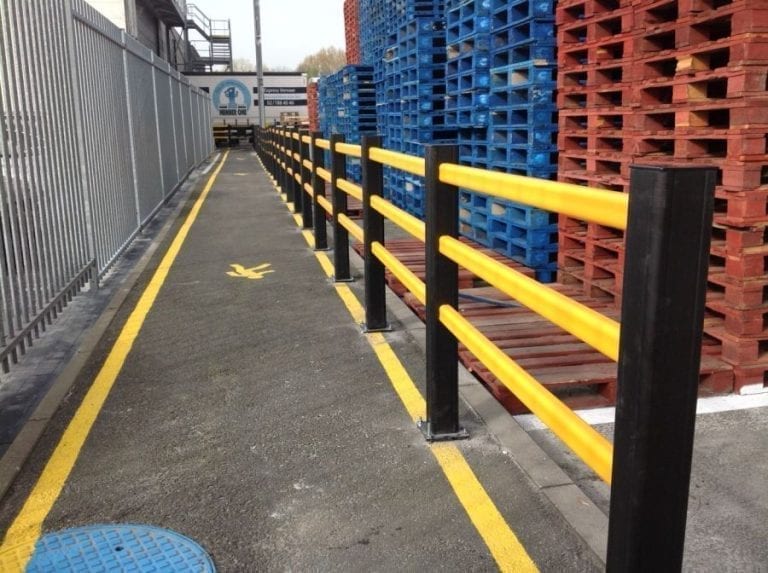 Flex Impact Polymer Safety Handrails - Materials Handling