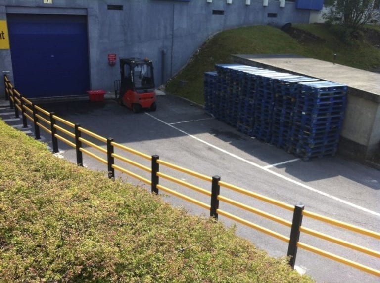 Flex Impact Polymer Safety Handrails - Materials Handling