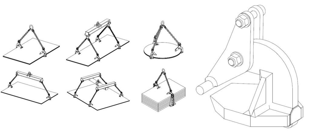 Lifting Clamps Horizontal Polyurethane Coating - Materials Handling