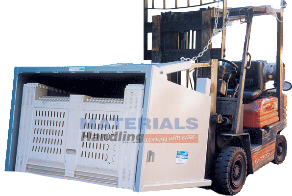 Pallet Bin Tippers Forklift Mounted | Materials Handling