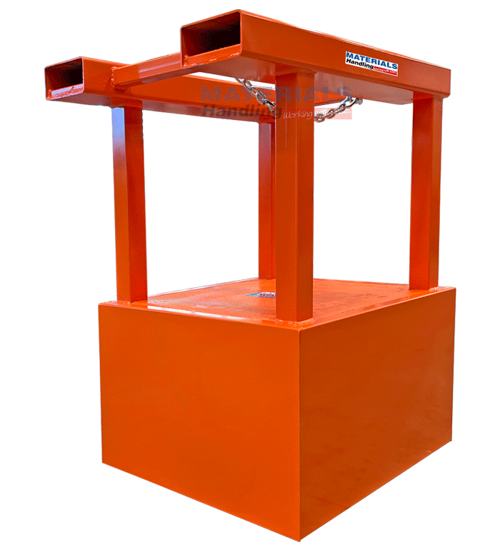 Waste Bin Compactor Forklift Attachment - Materials Handling