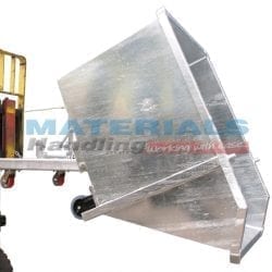 Tipping Bins Forklift Mounted Lever Release - Materials Handling