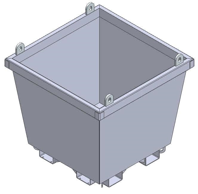 Tipping Bins Forklift Mounted and Crane Lifting - Materials Handling