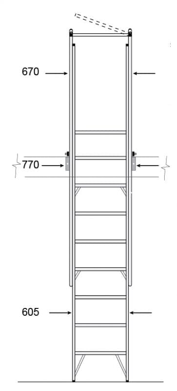 Mezzanine Floor Access Ladder - Mezzalad - Materials Handling