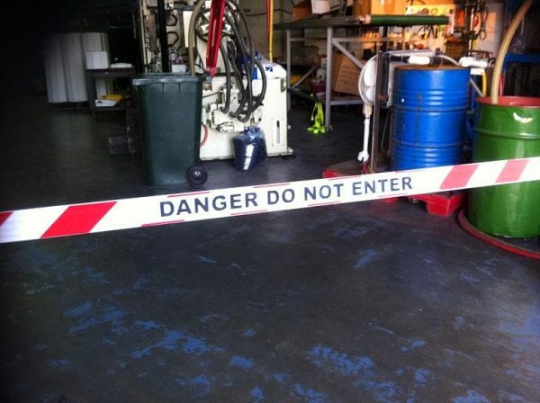 Retractable Safety Barrier Reel - Materials Handling